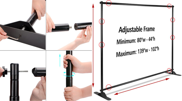 Cheap 8x10 Feet Custom Media Backdrops with Stand - Golden Mouth ...
